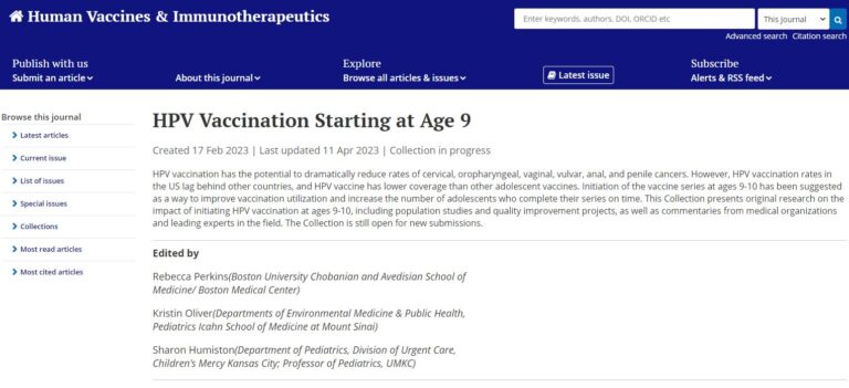 HPV Announcements - National HPV Vaccination Roundtable