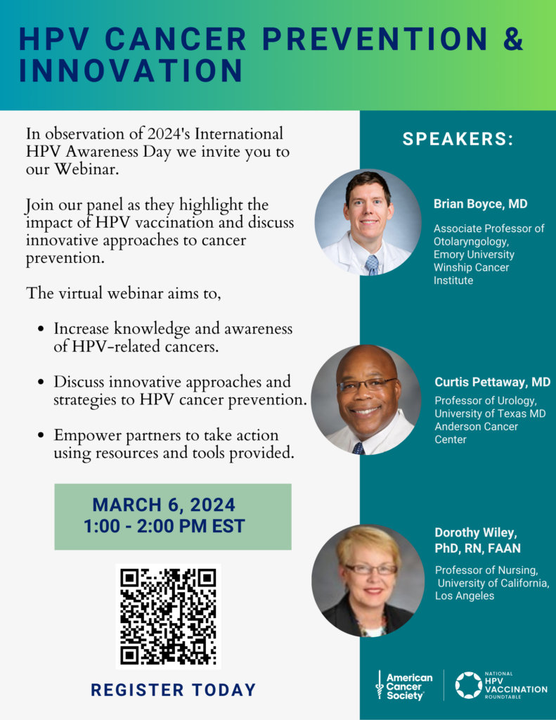 HPV Announcements - National HPV Roundtable