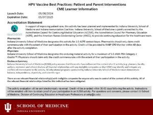 HPV Best Practices Education Program - National HPV Roundtable