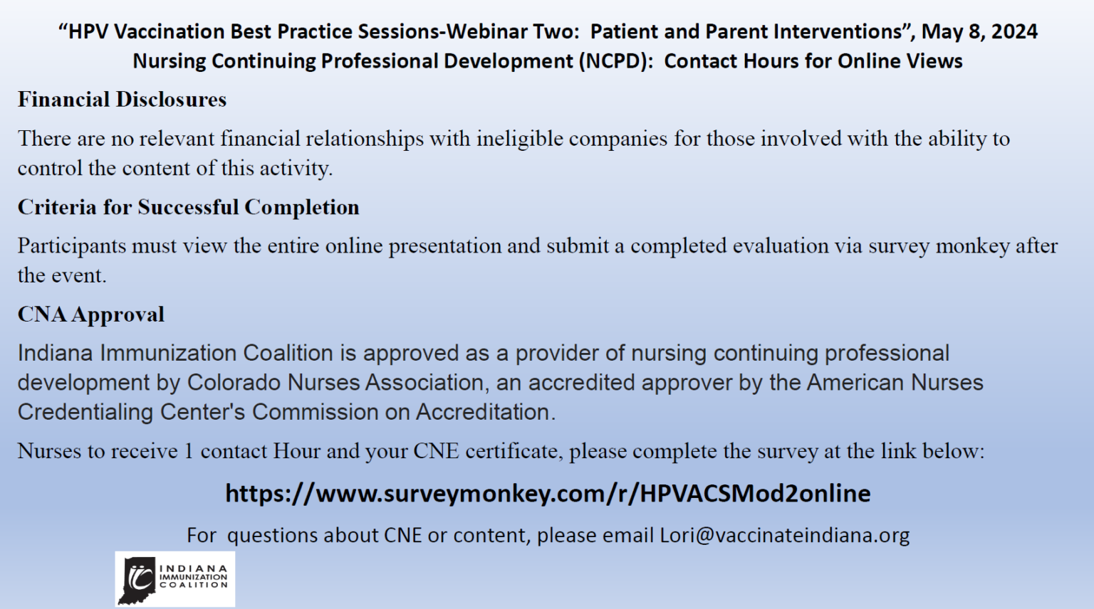 HPV Best Practices Education Program - National HPV Vaccination Roundtable